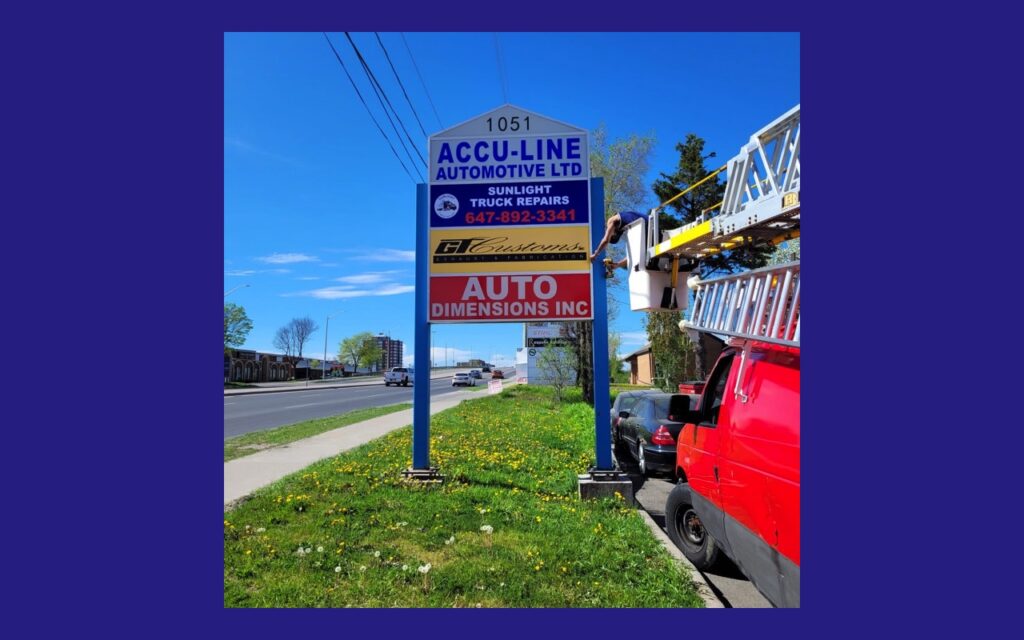Pylon Sign & More for Sunlight Truck Repairs By 6ix Signs Toronto